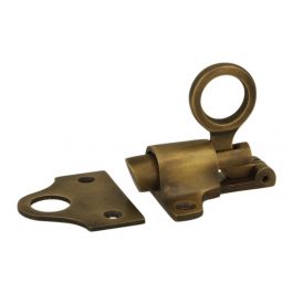 Fensterriegel Messing patiniert mit Schließblech kaufen?